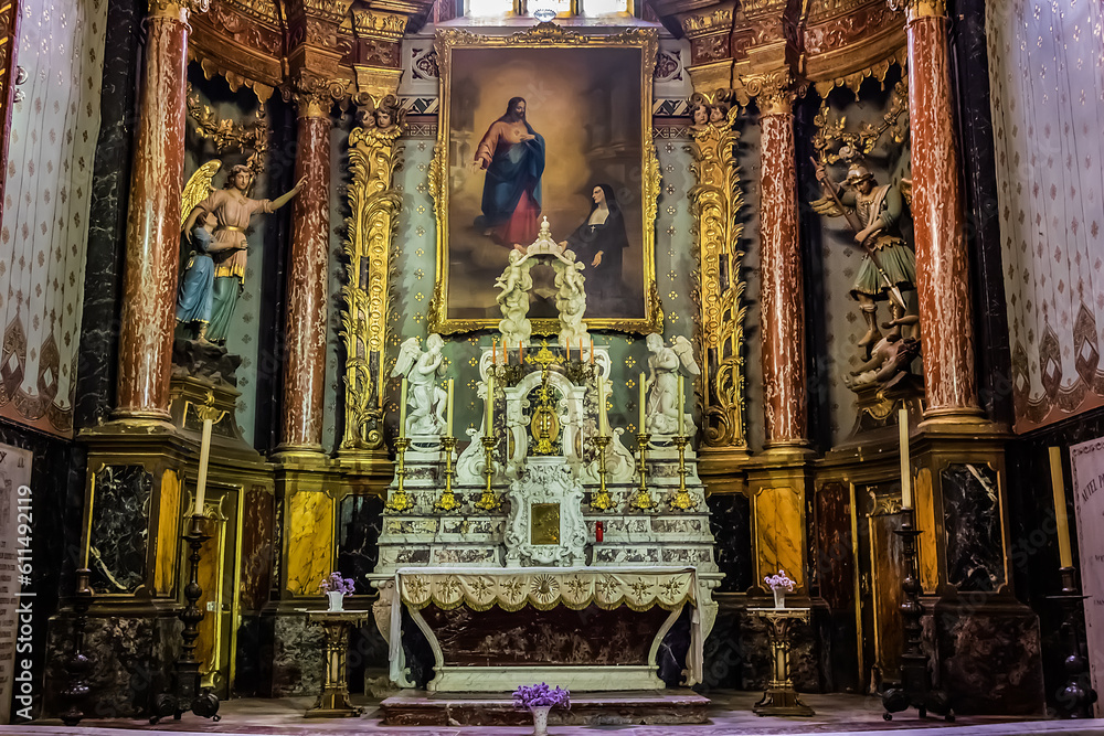 Interior of Roman Catholic Perpignan Cathedral of Saint John the ...