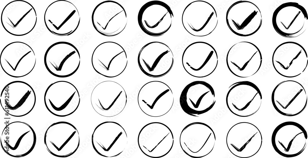 Check mark icon symbols vector. symbol for website computer and mobile ...