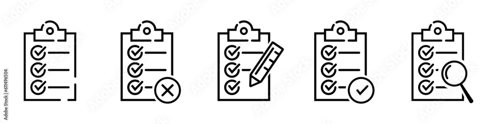 To do list. Planner clipboard. Task lines. Done and undone tasks or ...