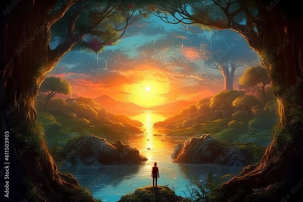 Immerse in the realm of fantasy with magical landscapes and enchanting ...