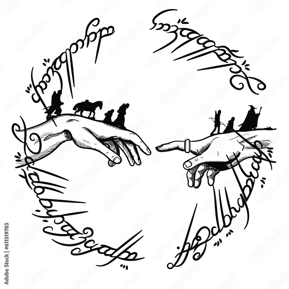 Rings Lord - Middle earth , One Ring , Master Ring.eps, Rings Lord ...