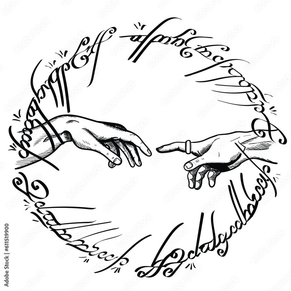 Vetor do Stock: Rings Lord - Middle earth , One Ring , Master Ring.eps ...