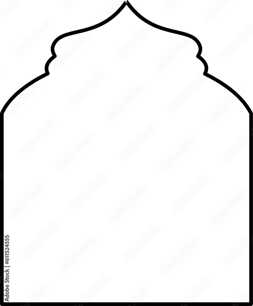 Islamic Arch frame, Islamic frame, Islamic border Stock Vector | Adobe ...