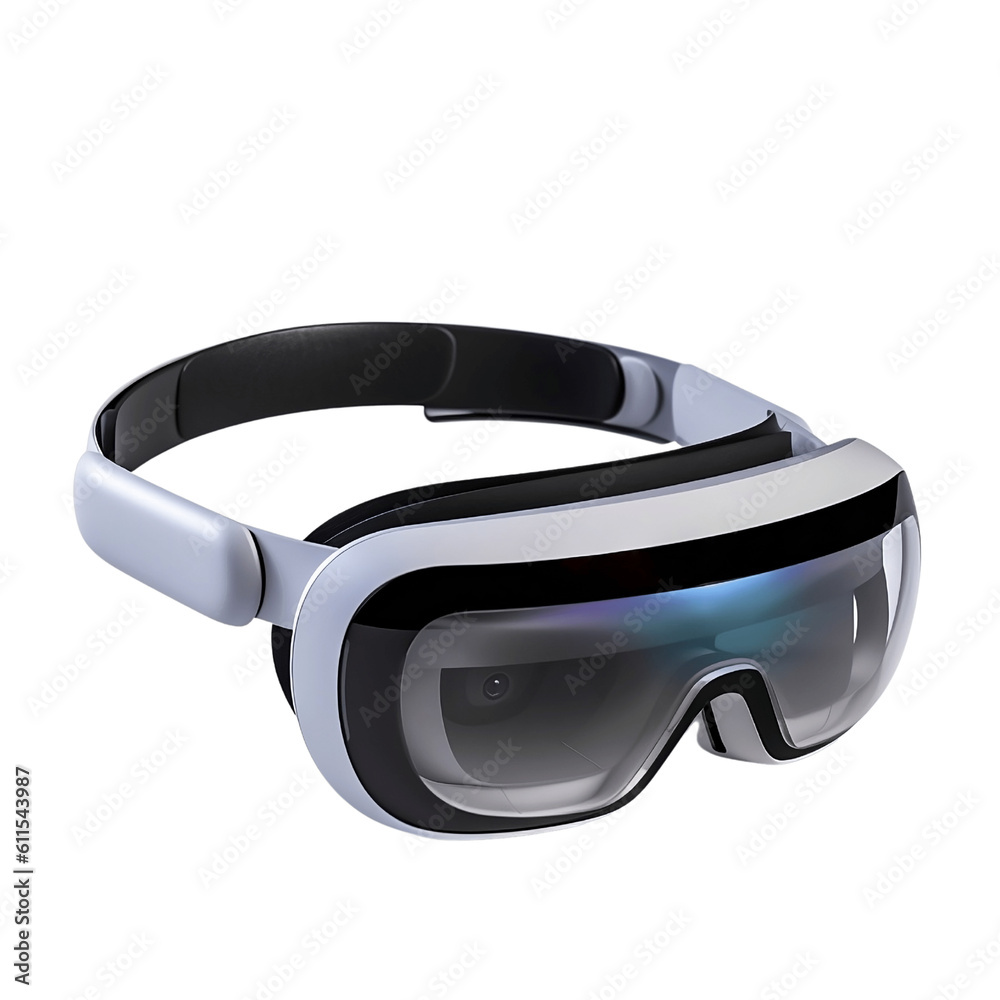 Virtual reality headset isolated on transparent background, modern VR ...