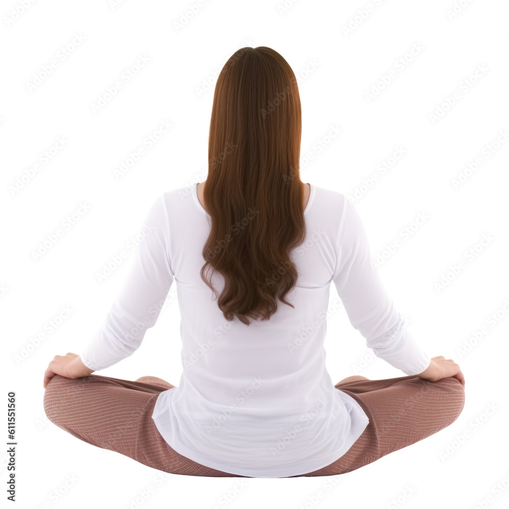 person doing yoga isolated on transparent background cutout Stock ...