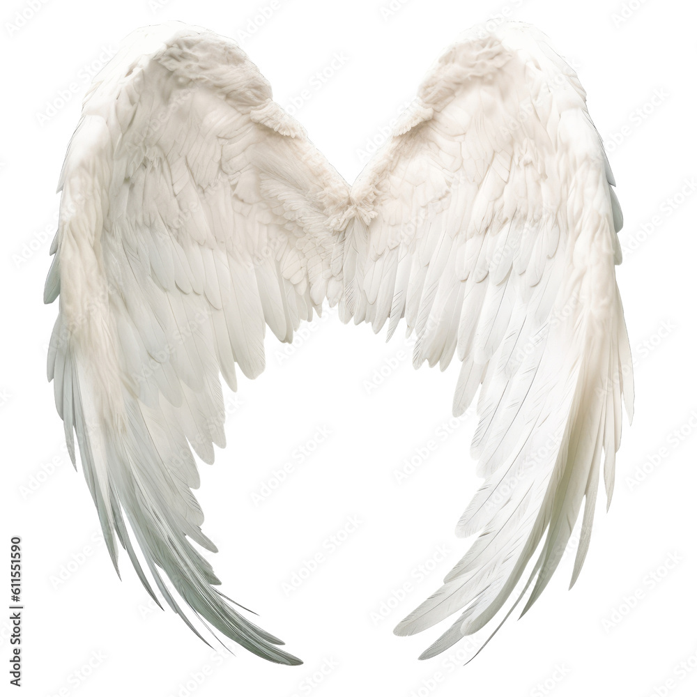angel wings isolated on transparent background cutout Stock ...