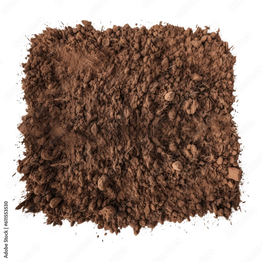 pile of soil isolated on transparent background cutout Stock ...