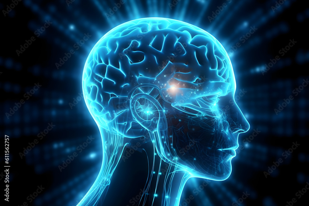 brain and nerve cells electrical pulses Neurons electrical pulses ...