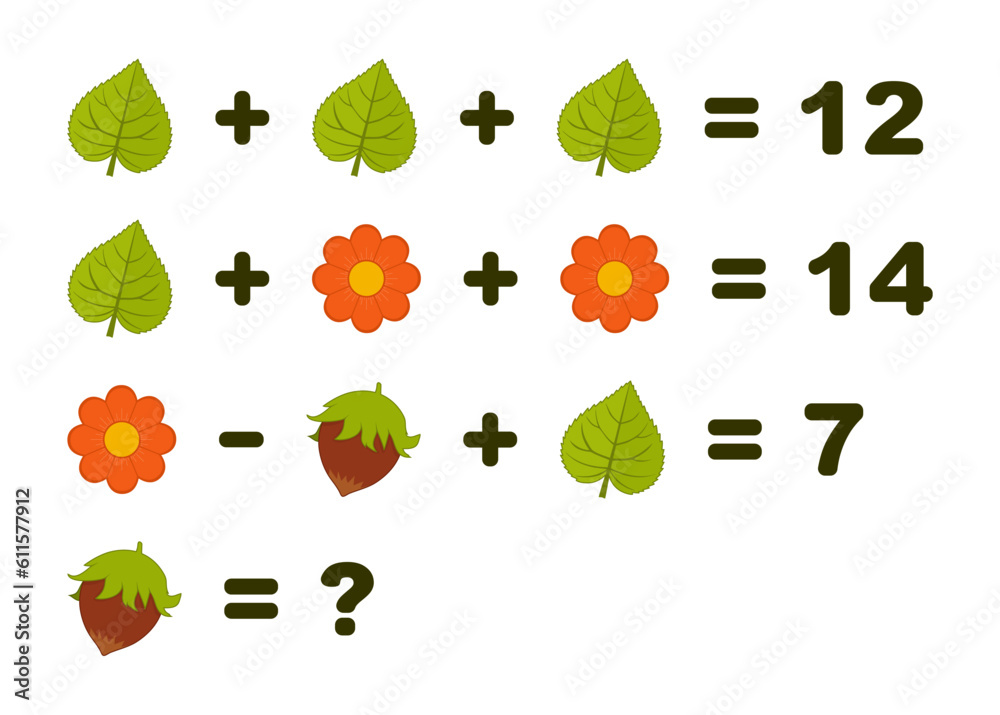 Counting game. Math Educational Kids game. Educational children game ...