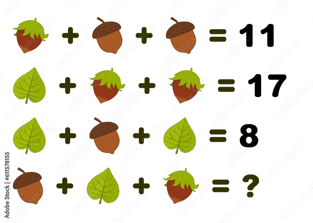 Counting game. Math Educational Kids game. Educational children game ...