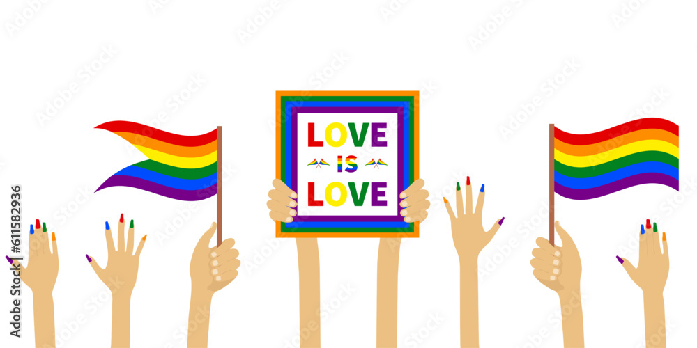 Pride LGBT+ Element clip art Colorful rainbow LGBTQ pride month ...