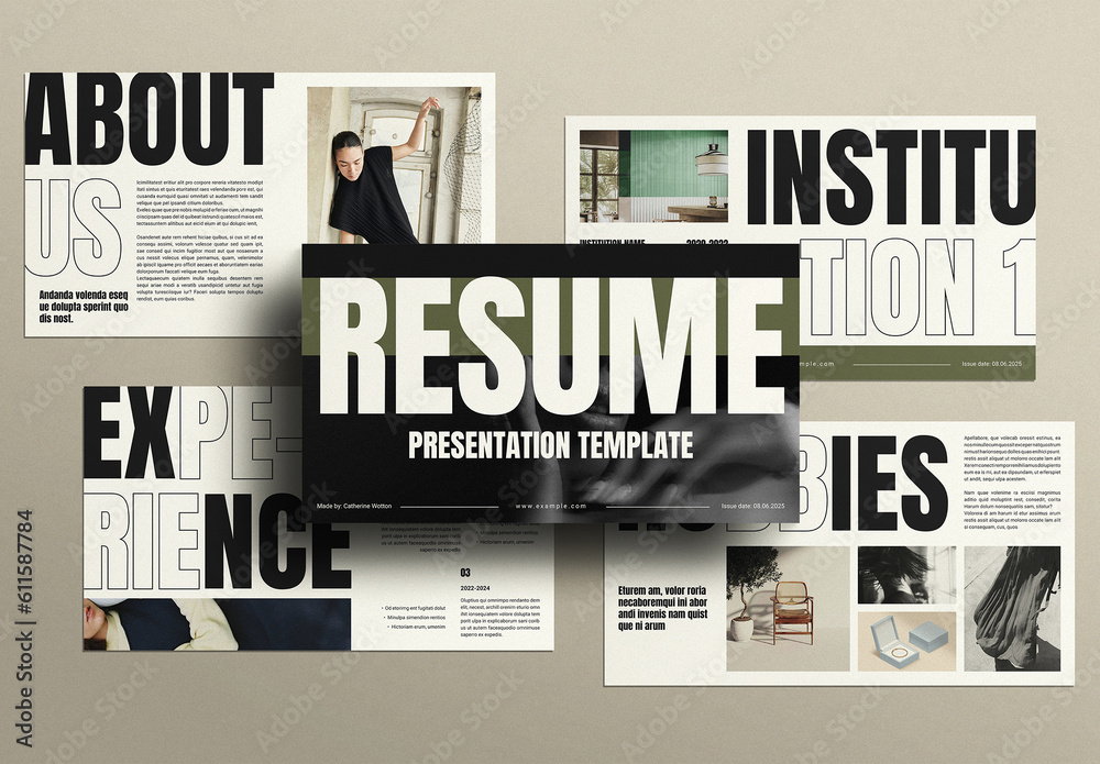 CV Resume Presentation Layout Design Stock Template | Adobe Stock