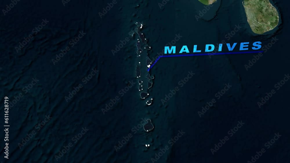 Maldives Map Animation Stock Video | Adobe Stock