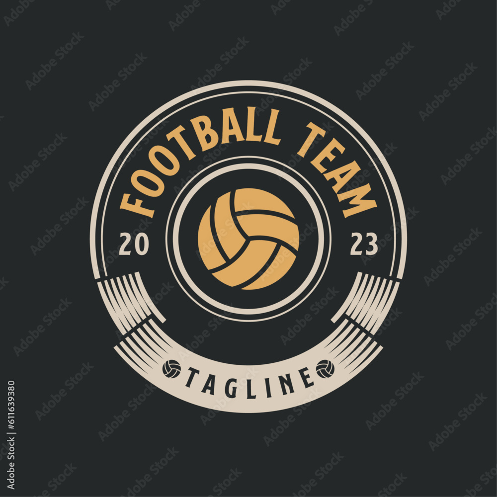 Vetor de Vintage soccer Logo or football club sign badge isolated ...