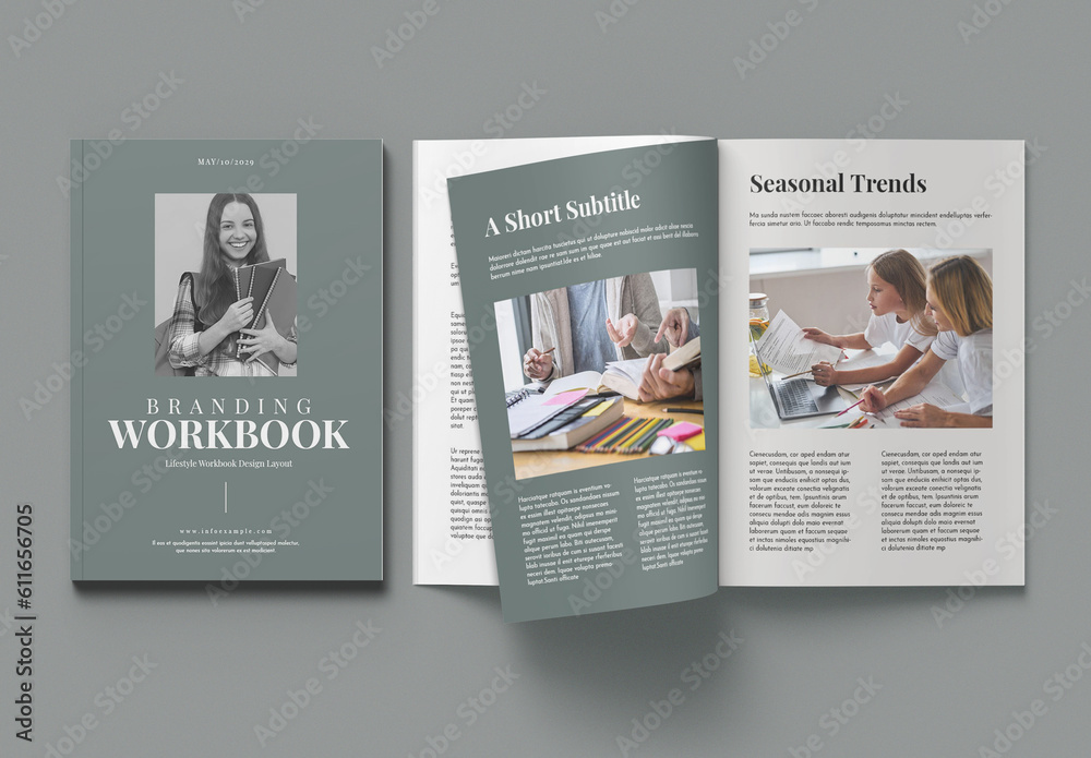Work Book Portfolio Template Stock Template | Adobe Stock