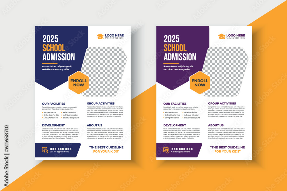 Creative and modern school Kids Education Flyer. Kids Back to School ...