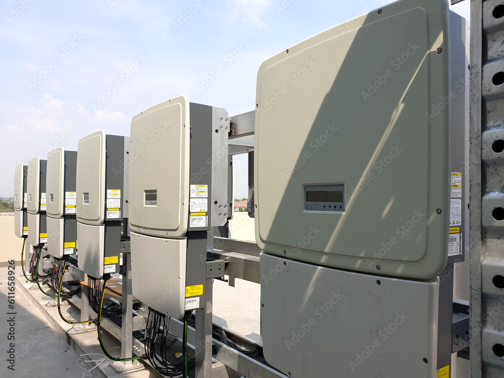Power inverter installation for solar rooftop, a power inverter is a ...