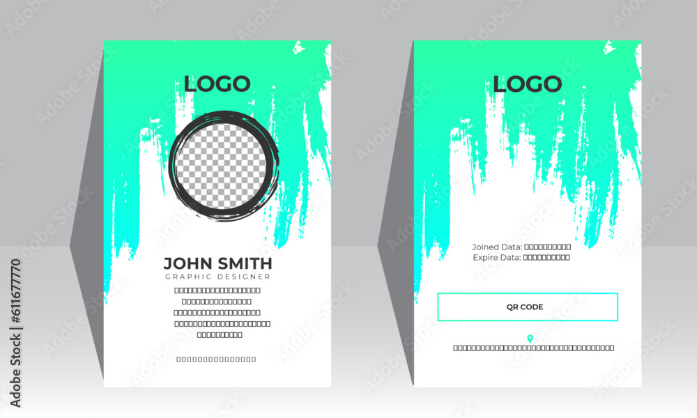 Modern ID Card Template | Office Id card | Employee Id card for your ...