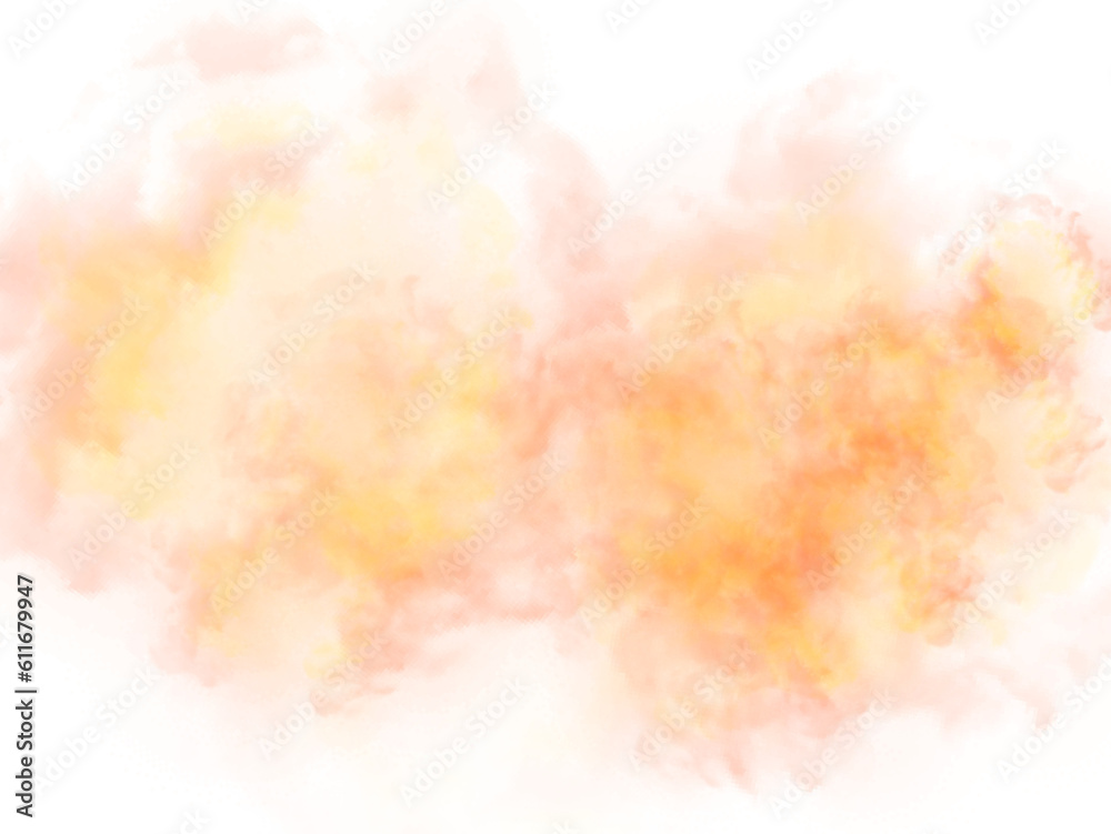 Abstract transparent orange color smoke, festival and celebration color ...