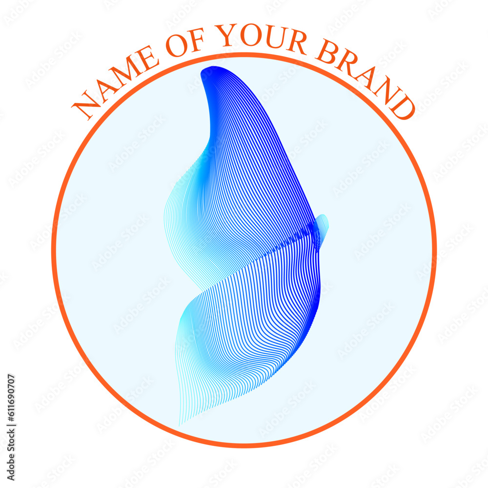 butterfly shape in 3d from lines. blue butterfly. butterfly for circule ...