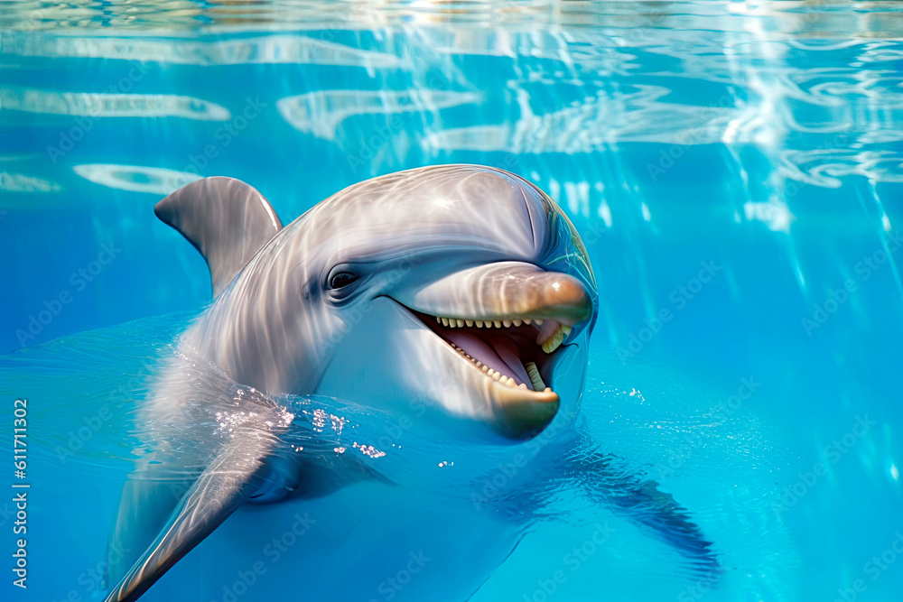 friendly and charismatic dolphin character involved in an everyday ...