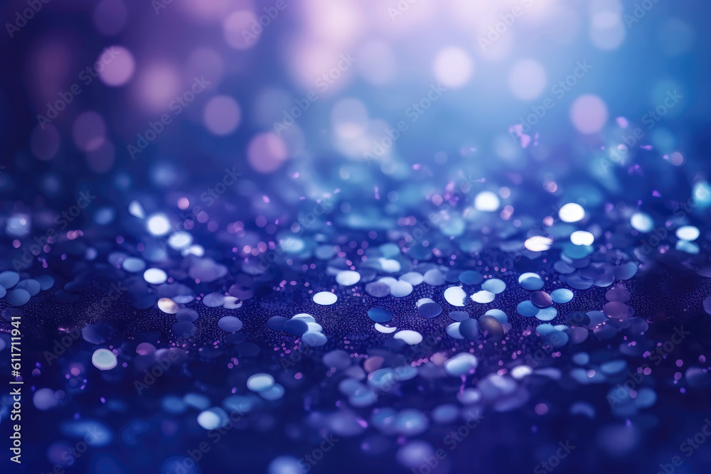 ภาพประกอบสต็อก Blue bokeh glitter wallpaper background design ...