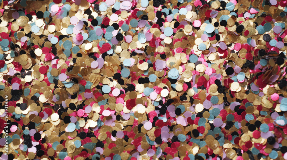 Colorful paper confetti texture pattern background (Generative AI ...