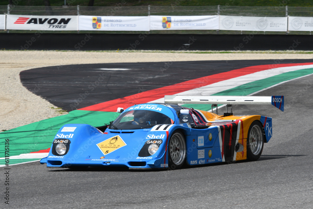 Scarperia, 2 April 2023: Porsche 962 C year 1990 in action during ...