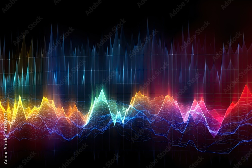 Electric Sonic Wave. Abstract Digital Sound Background with ...
