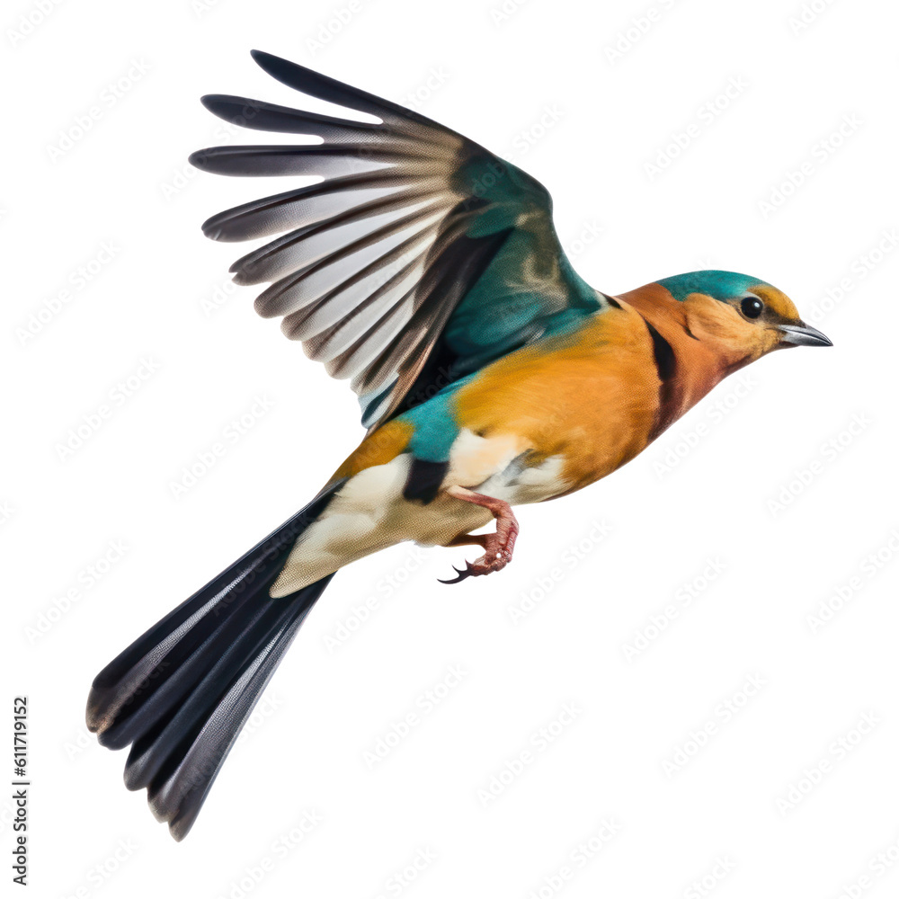 bird flying isolated on transparent background cutout Stock ...