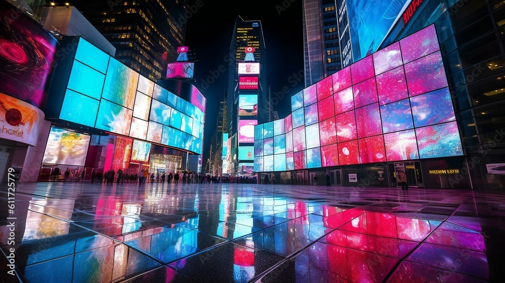 Digital Art Building LED screen wall, Smooth glass, RGB spectrum, LED ...