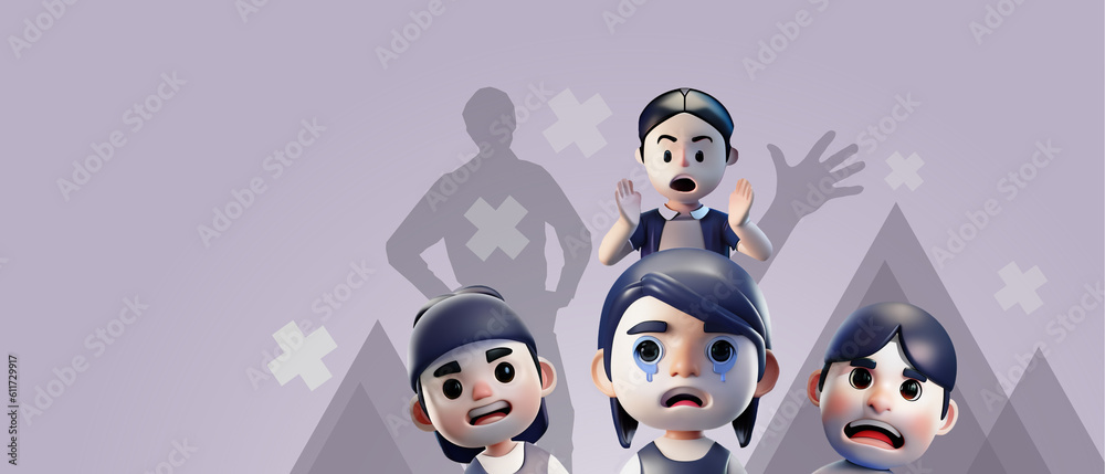 International Day Against Child Labour. Concept of helping and ...