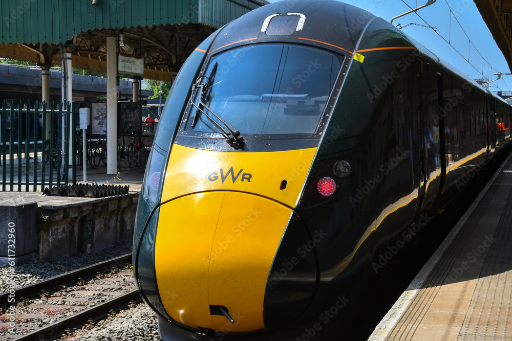 Cardiff, Wales - June 2023: Electric high speed train operated by Great ...
