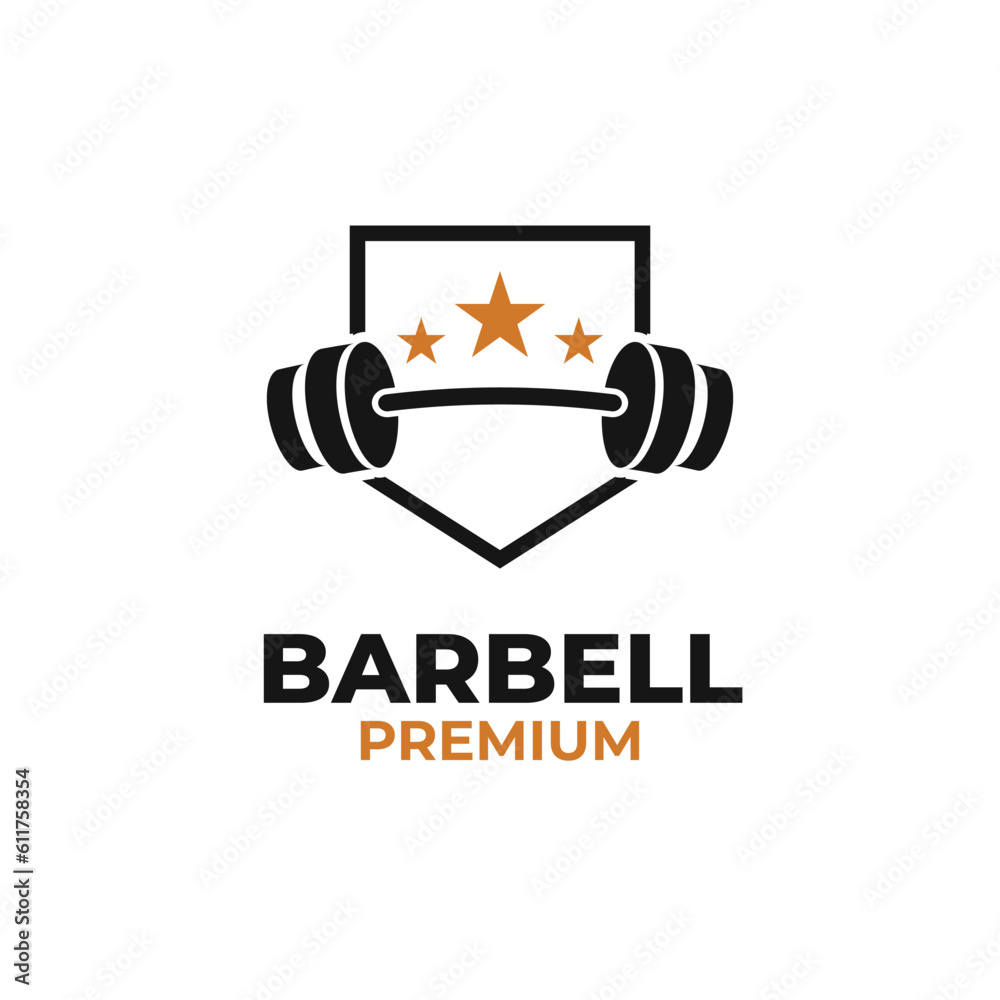 Barbell logo design vector concept illustration symbol icon Stock ...