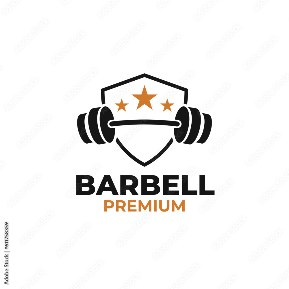 Barbell logo design vector concept illustration symbol icon Stock ...