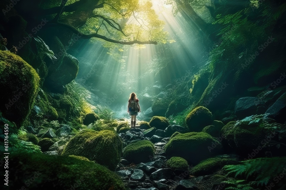 Embark on an epic quest through a mythical forest, where a group of ...