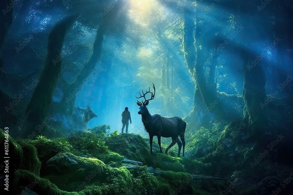 Embark on an epic quest through a mythical forest, where a group of ...