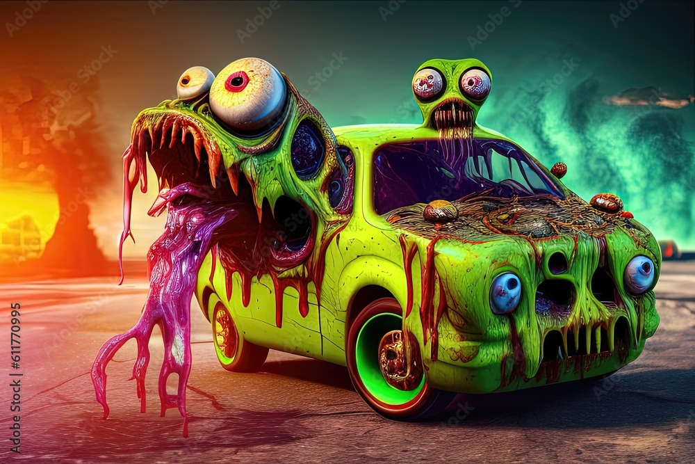 Monster Cars Stock Illustration | Adobe Stock