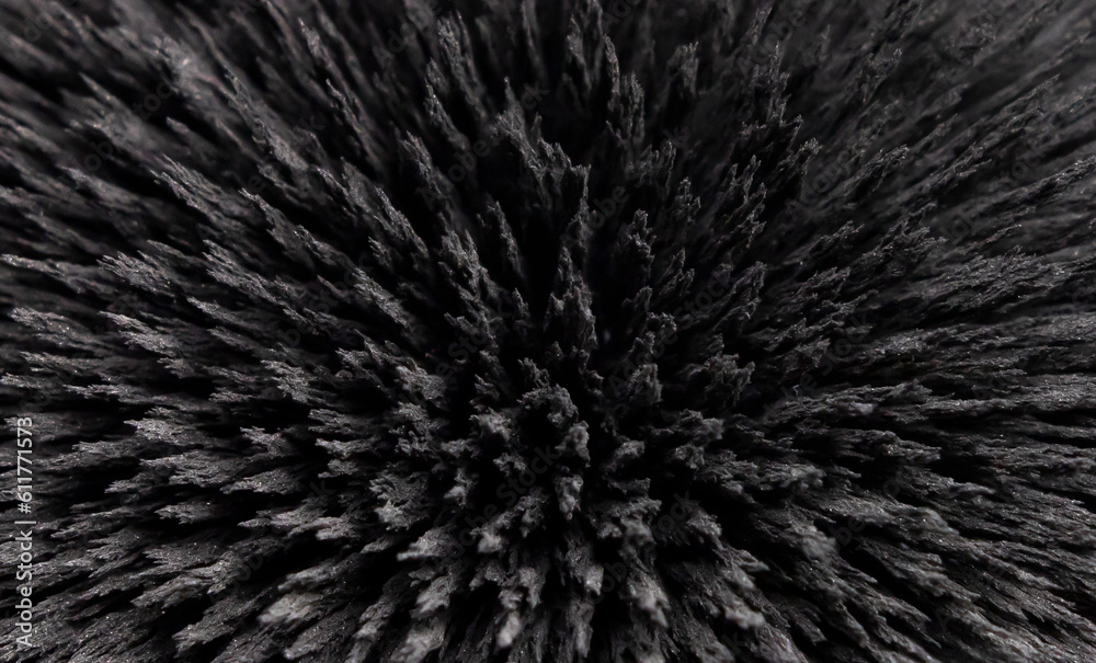Iron filings spikes. Reaction of iron dust to a magnetic field ...
