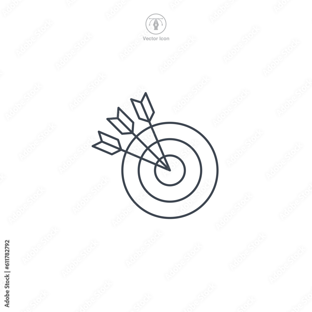 Target or Bullseye icon. A focused and impactful vector illustration of ...