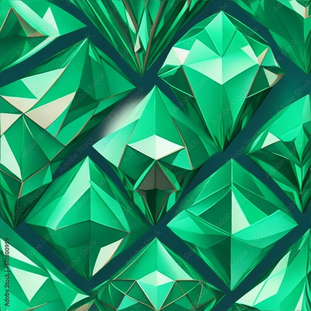 .Seamless emerald. generative AI Stock Illustration | Adobe Stock