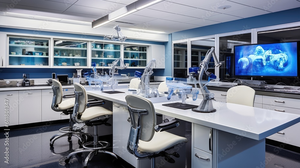 Inspiring office interior design Tech-inspired style Office featuring ...