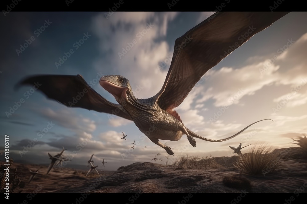 Dinosaurs. Extinct species of animals. Big strong toothy predators ...