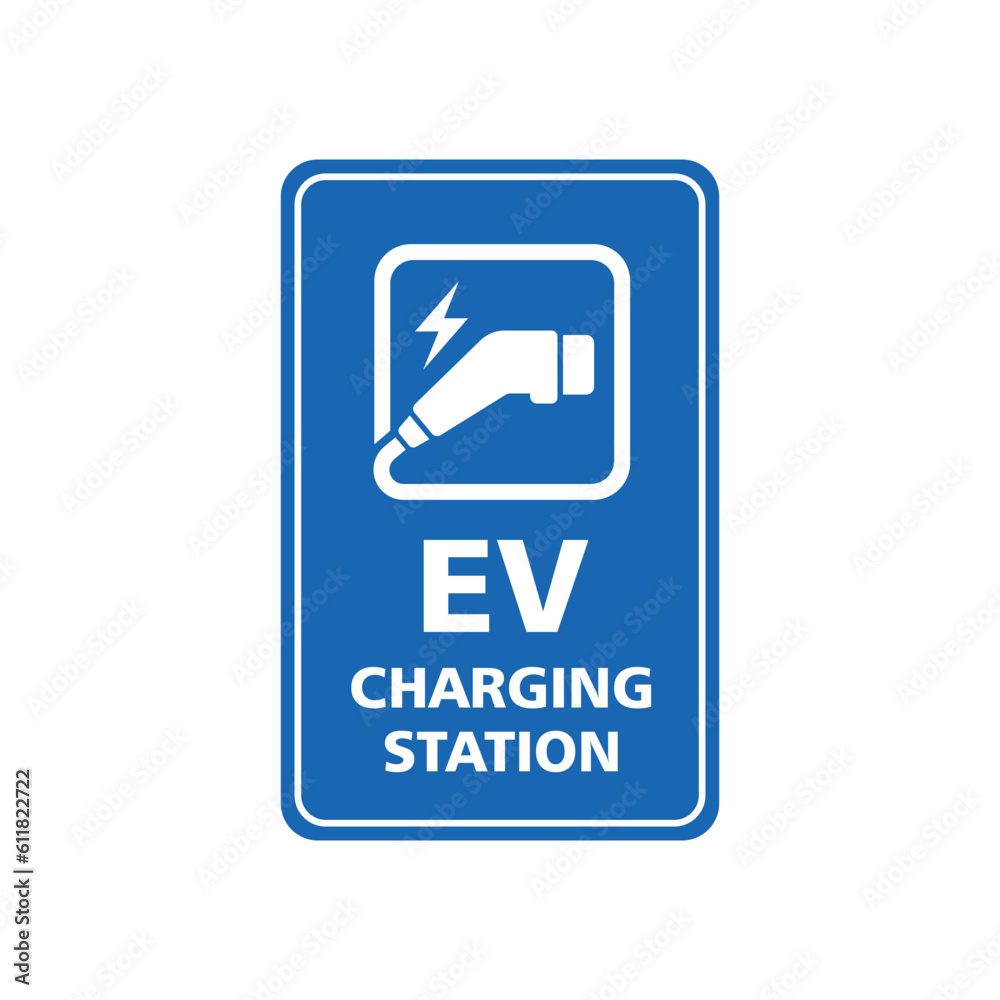 electric vehicle charging station car charger connector sign and symbol ...