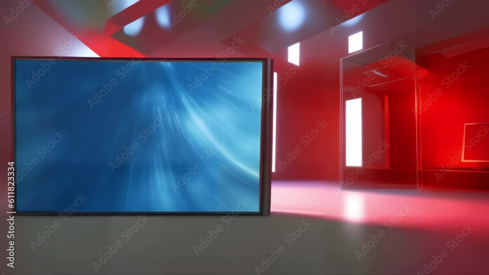 Engaging Virtual TV Studio Background Loop for Interactive Shows Stock ...