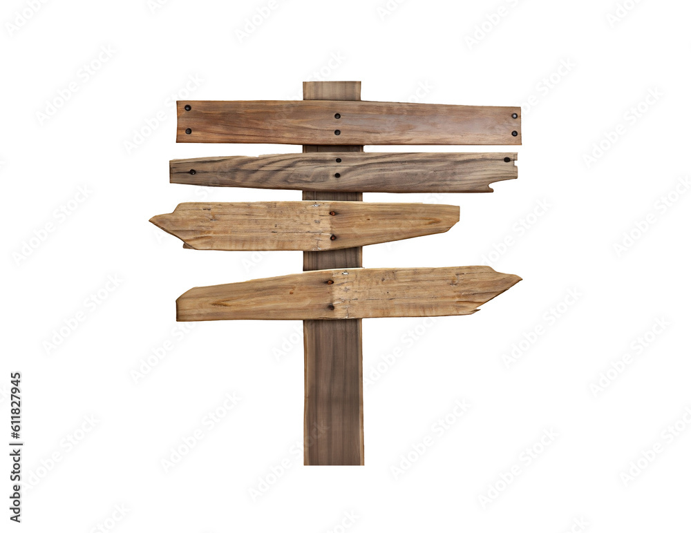 empty wooden sign, png , isolated on transparent background, ai ...