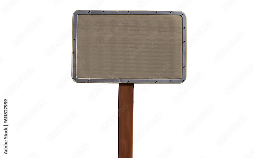Blank board with place for text. Mockup. Isolated information sign ...