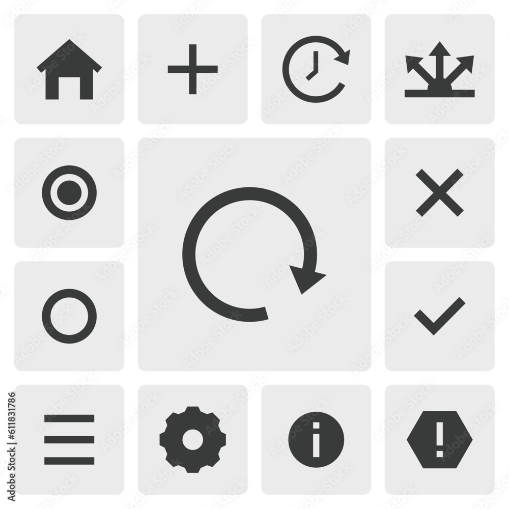 Refresh icon vector design. Simple set of smartphone app icons ...