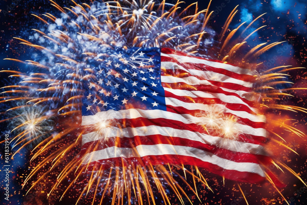 Awe-inspiring celebration: The United States flag unfurls its colors ...