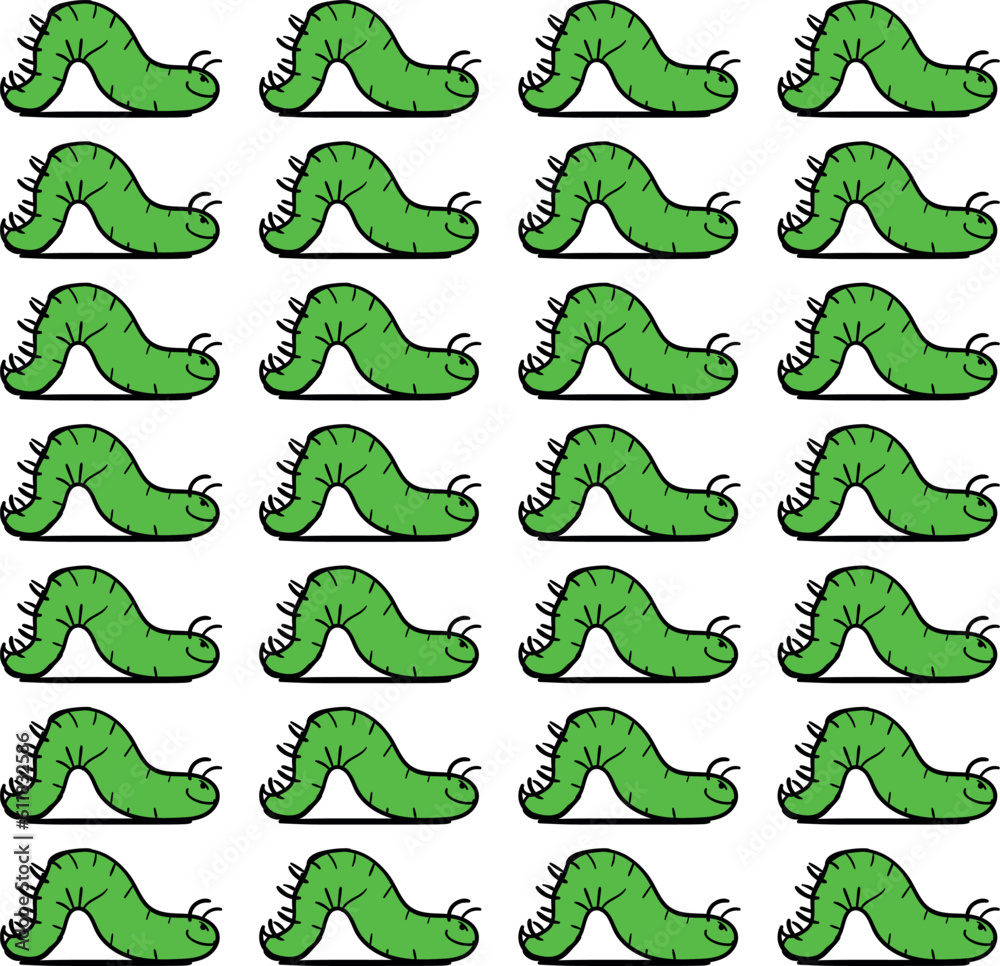 Poisonous caterpillars in the form of pests Stock Vector | Adobe Stock